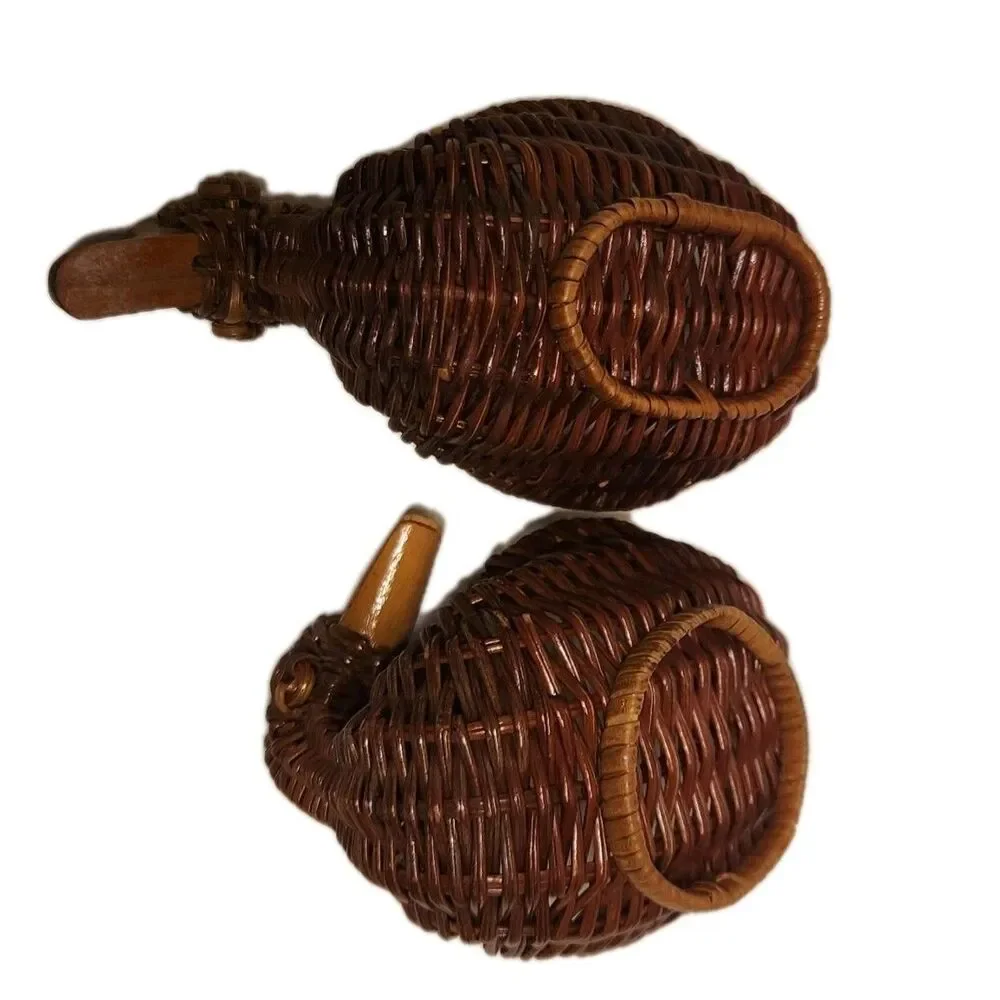 Unbranded | Accents | Vintage Goose Swan Duck Curved Neck Wicker Rattan ...